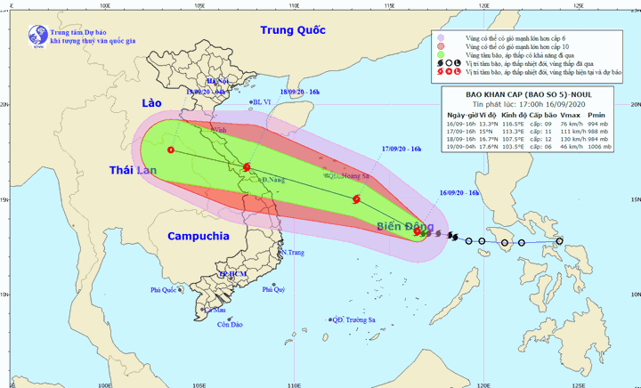 Tin bão khẩn cấp: Bão số 5 Noul tiếp tục mạnh lên, giật cấp 11 | Tin ...